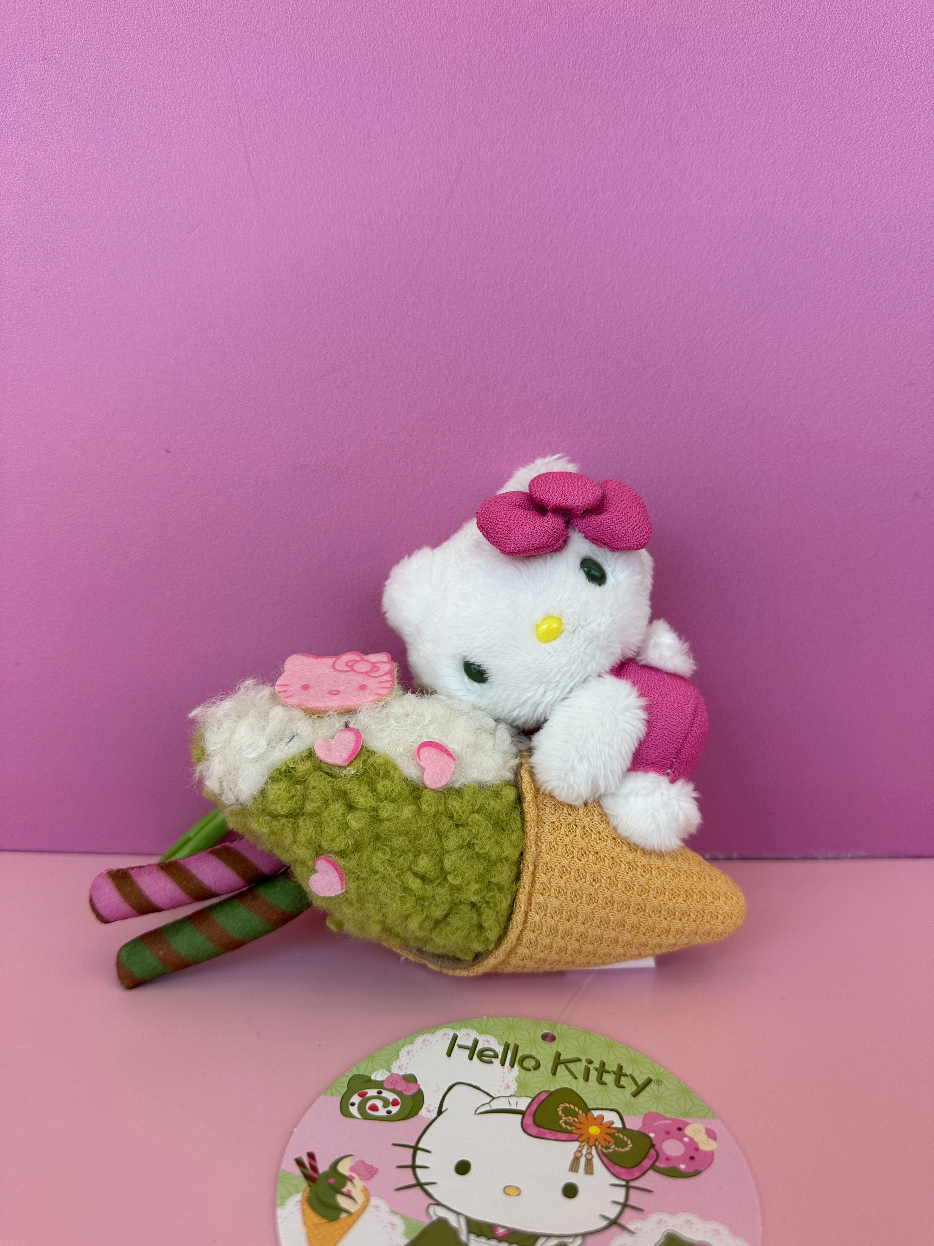 SANRIO HELLO KITTY MASCOT CLIP ON ICE CREAM MATCHA KT – I Love My Kitty ...